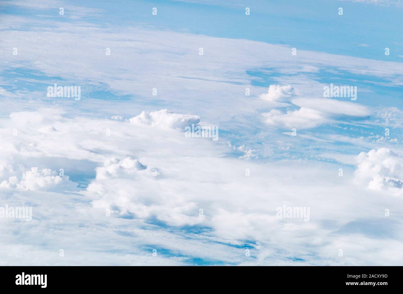 Thunderstorm clouds, as seen from the International Space Station (ISS ...