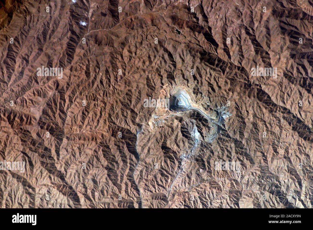 Toquepala copper mine, as seen from the International Space Station ...
