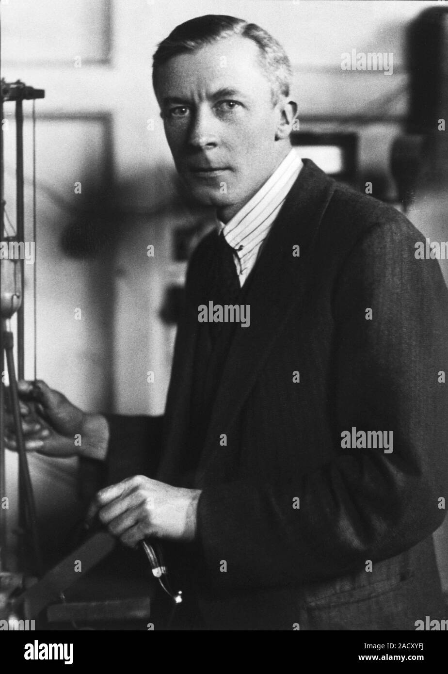 Edgar Adrian (1889-1977), later Baron Adrian, British neurophysiologist ...