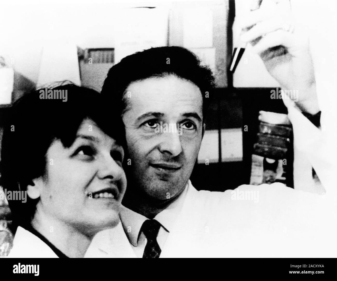 George Klein (born 1925), Hungarian-Swedish biologist, with his wife ...