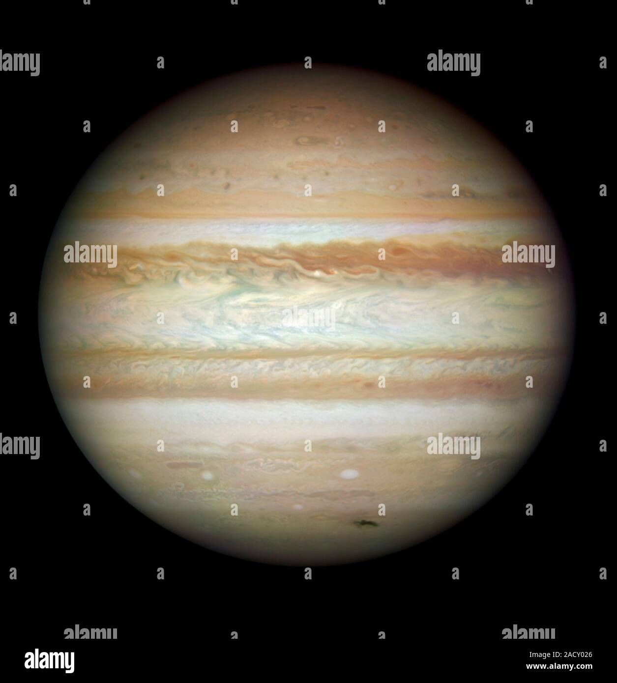 Jupiter in July 2009, Hubble Space Telescope (HST) image. The largest ...