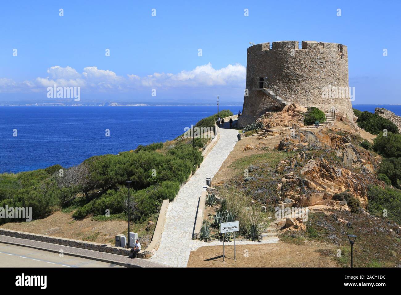 Spanish Tower in Santa Theresa di Gallura auf Sardinien Stock Photo - Alamy