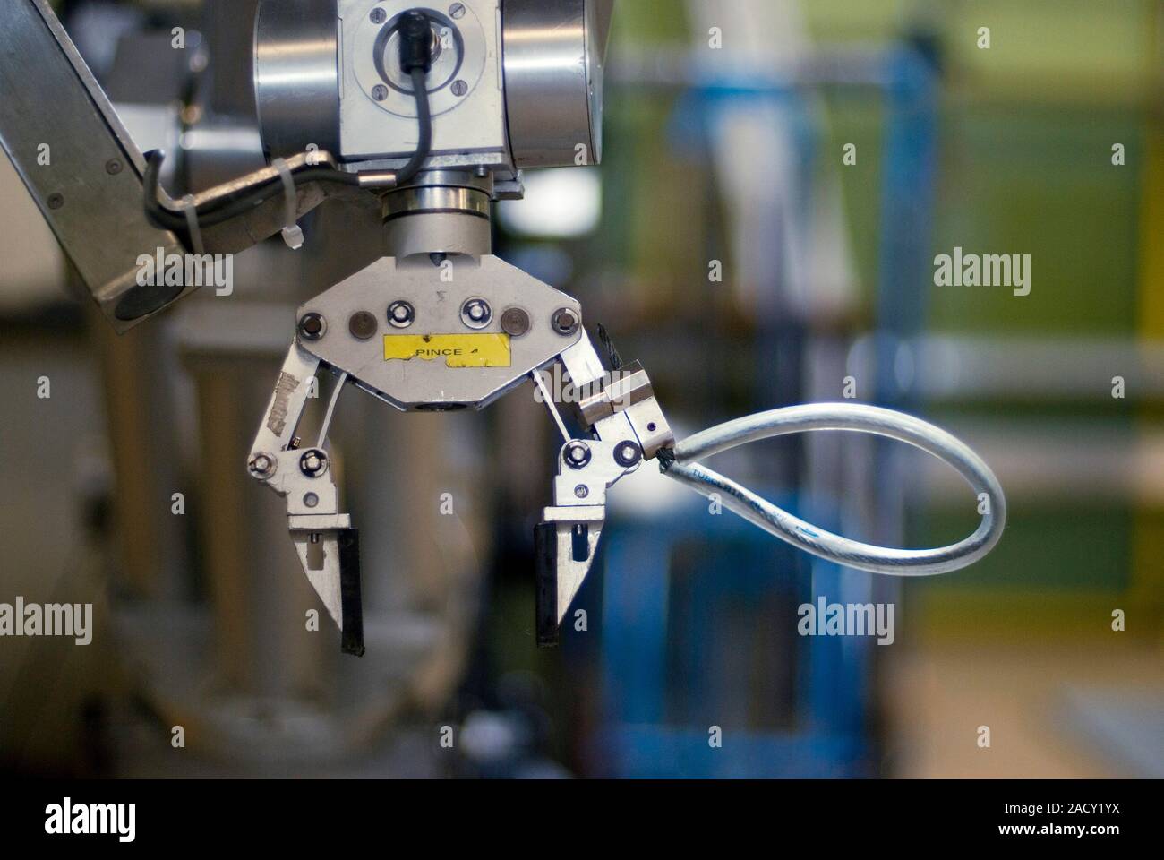 Emergency response robot. Close-up of the pincer 'hand' on the EROS ...