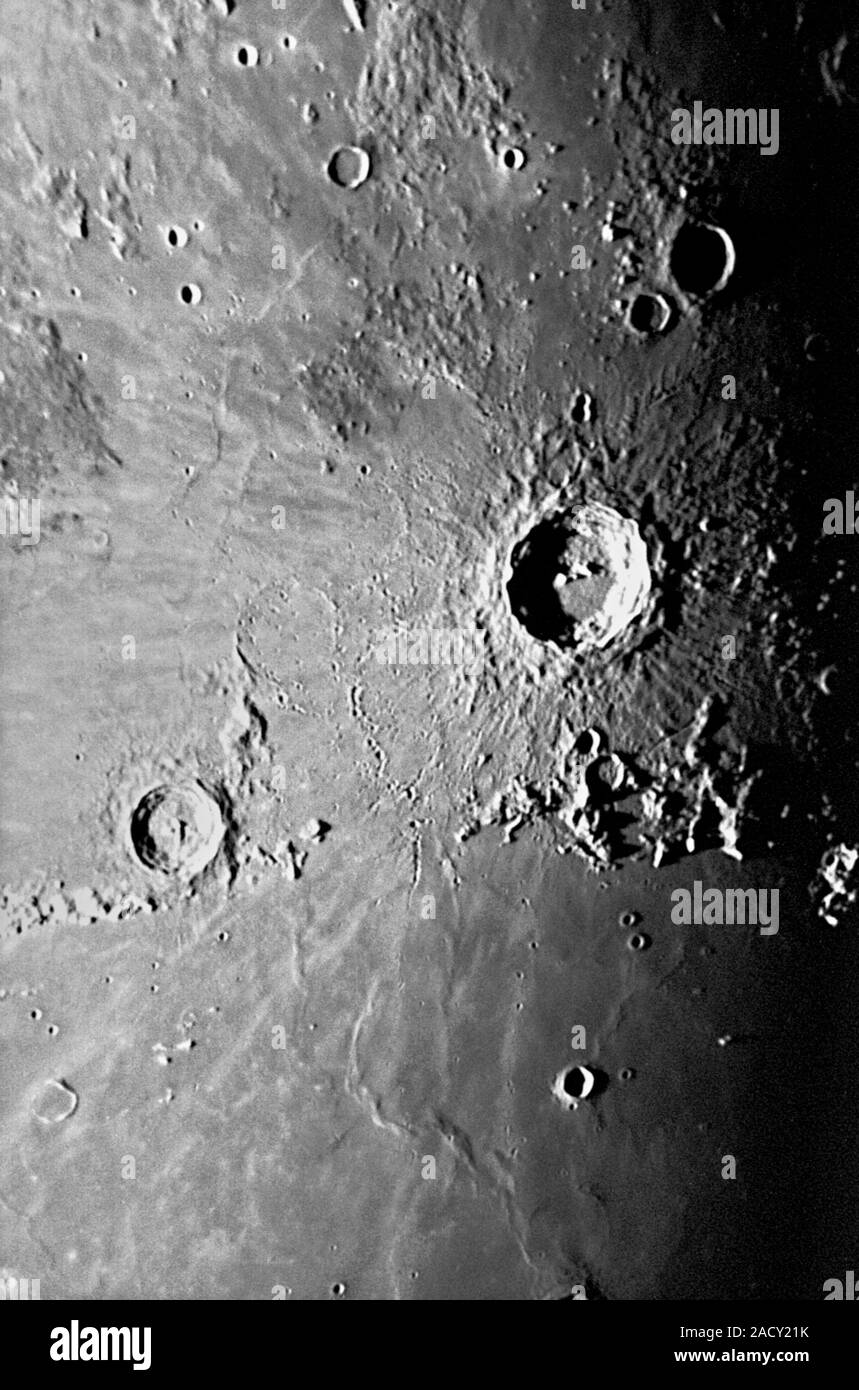 Copernicus crater. Image of the Copernicus crater (centre-right) on the ...