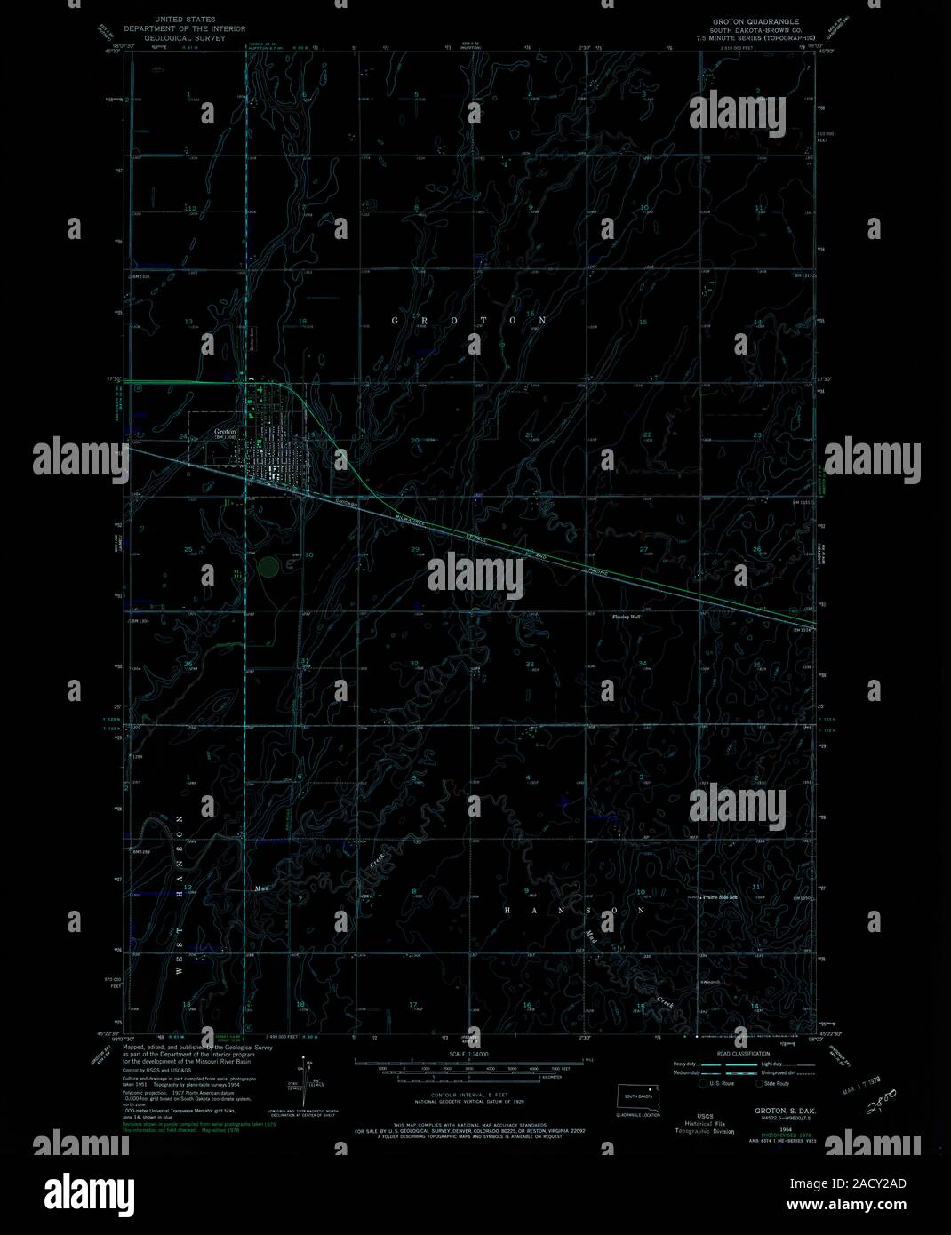 Map of groton south dakota hi-res stock photography and images - Alamy