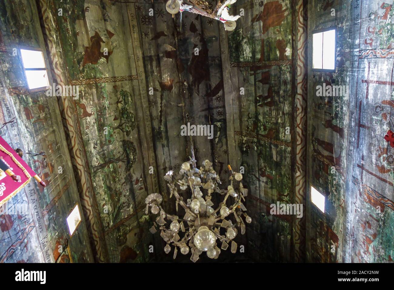 The Unesco wooden church from Poienile Izei (Maramures/Transylvania ...