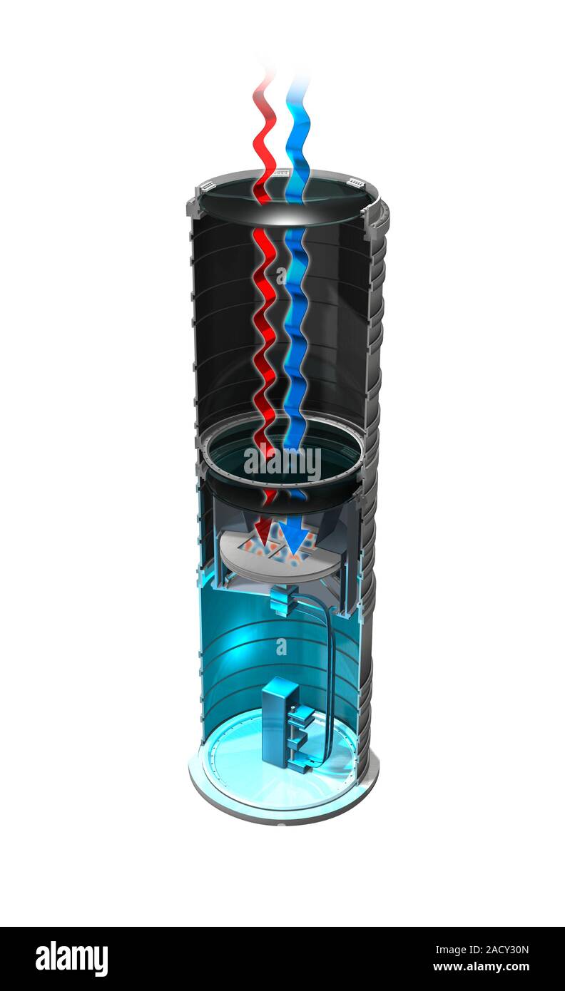 BICEP2 telescope. Computer artwork showing the sensor array of the ...