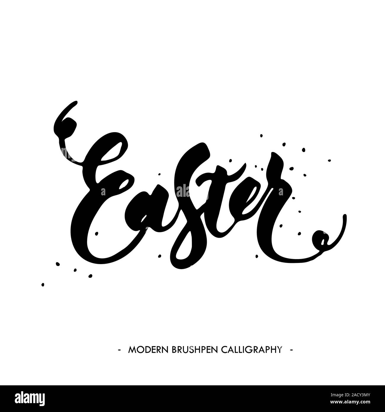 Easter lettering card Stock Photo - Alamy
