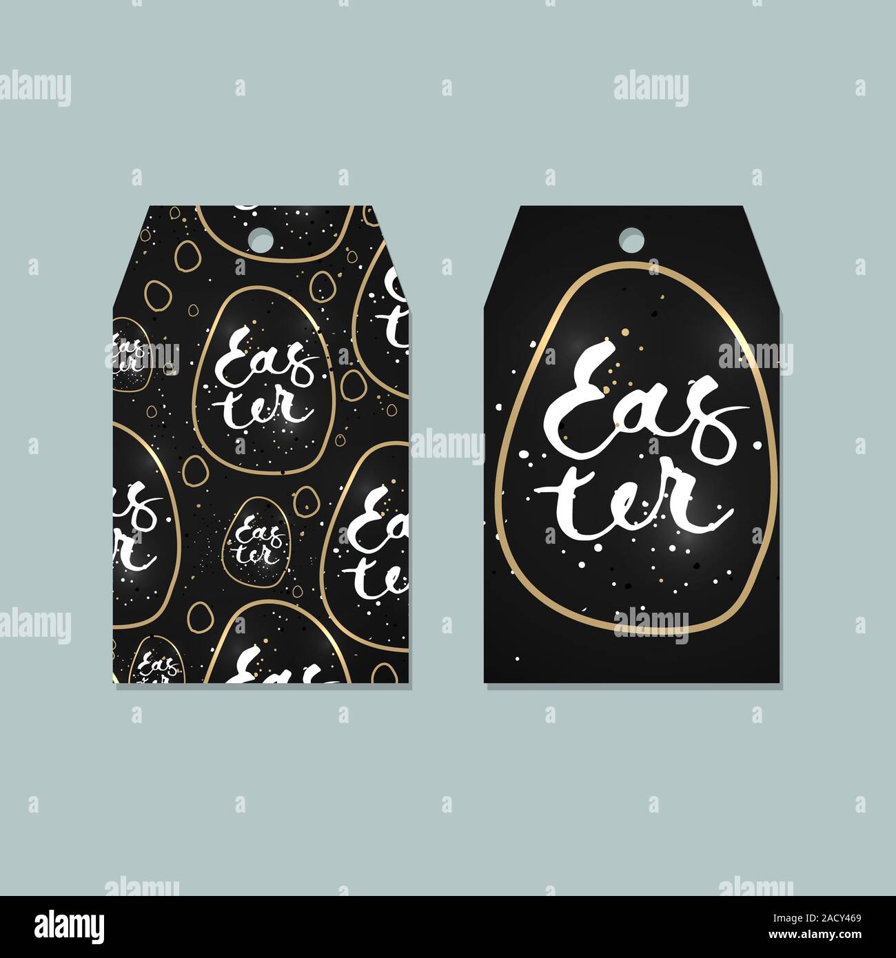 Set of Easter tags. Vector labels design Stock Photo - Alamy