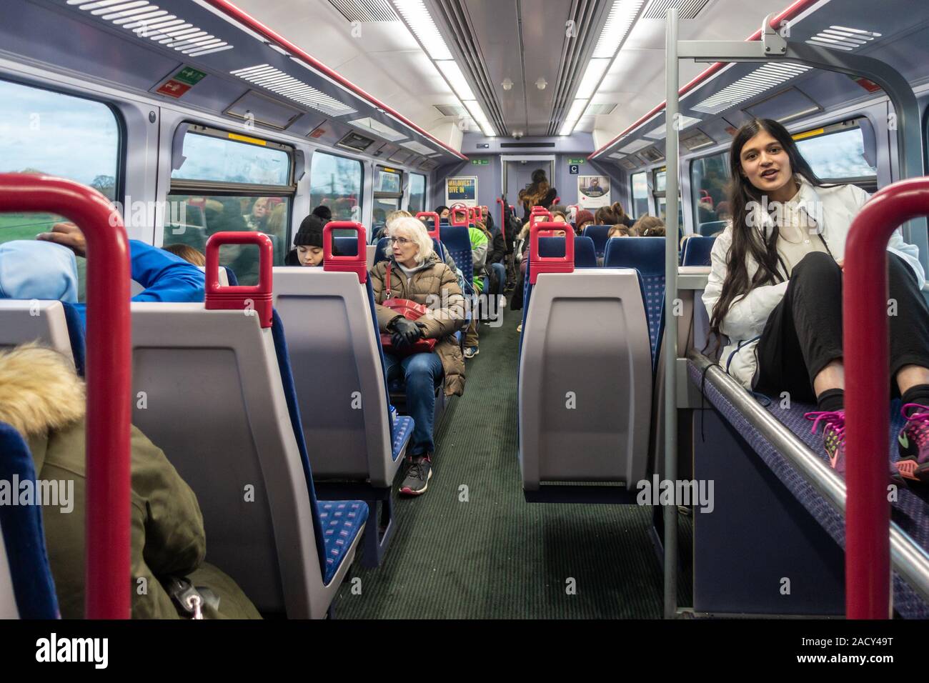 Passengers onboard train uk hi-res stock photography and images - Alamy