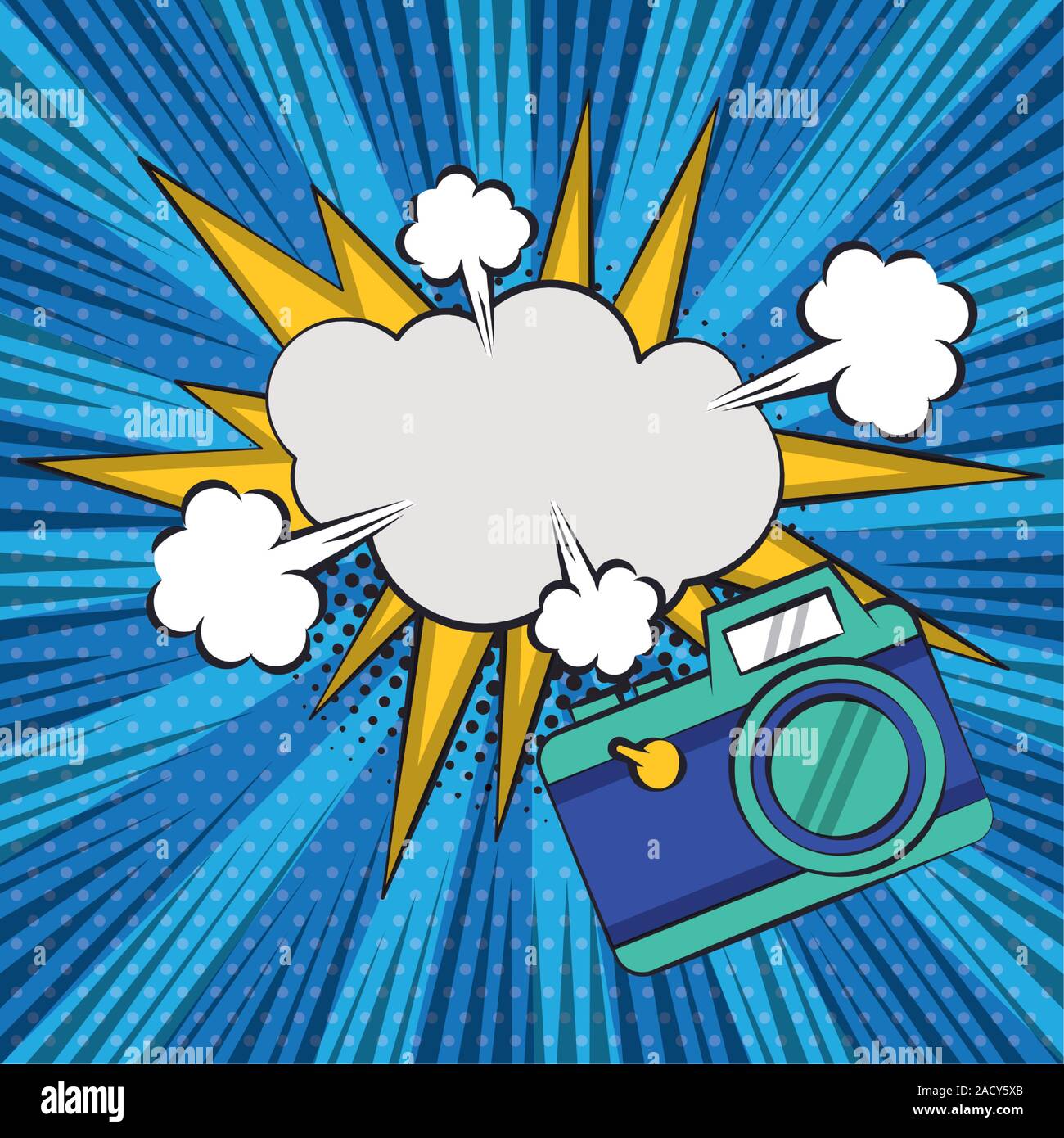 poster pop art style with camera photographic Stock Vector Image & Art ...