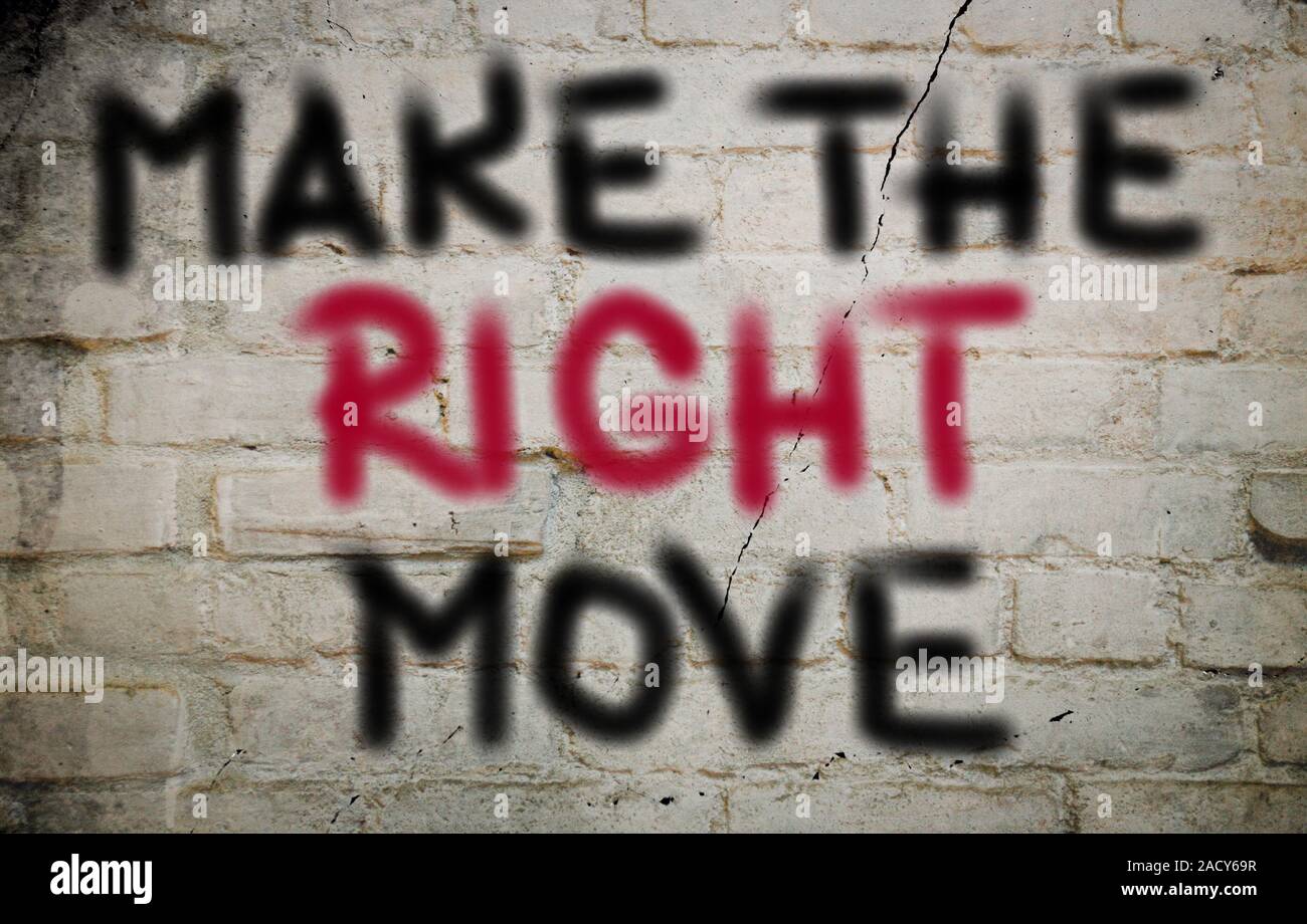Make The Right Move Concept Stock Photo - Alamy