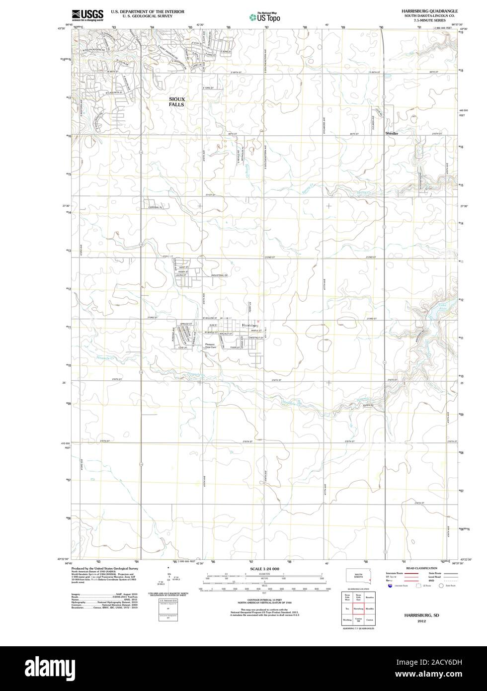 Harrisburg south dakota map Cut Out Stock Images & Pictures - Alamy