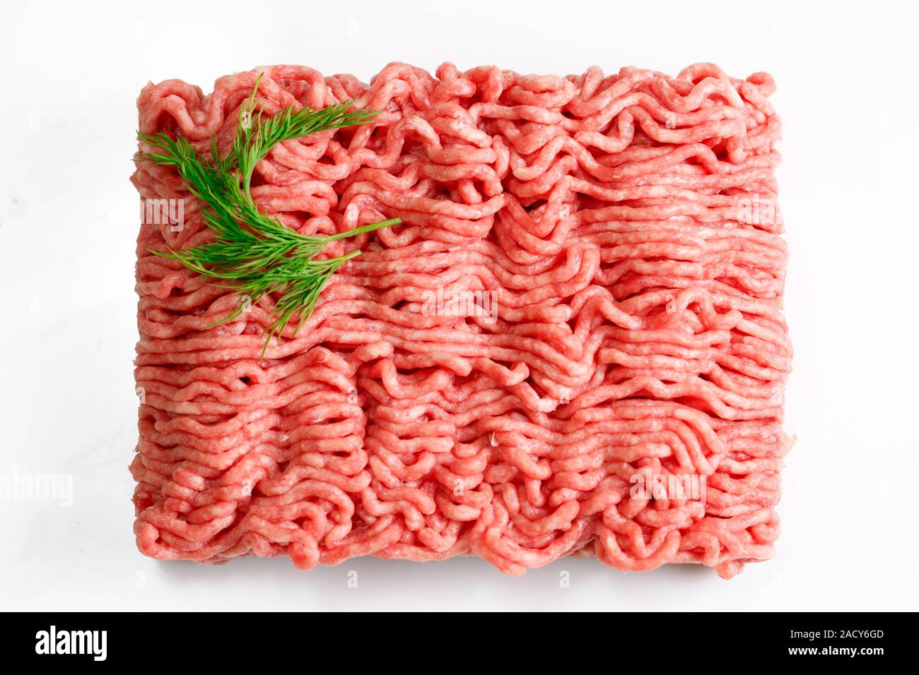 Forcemeat isolated on white background. Top view Stock Photo - Alamy