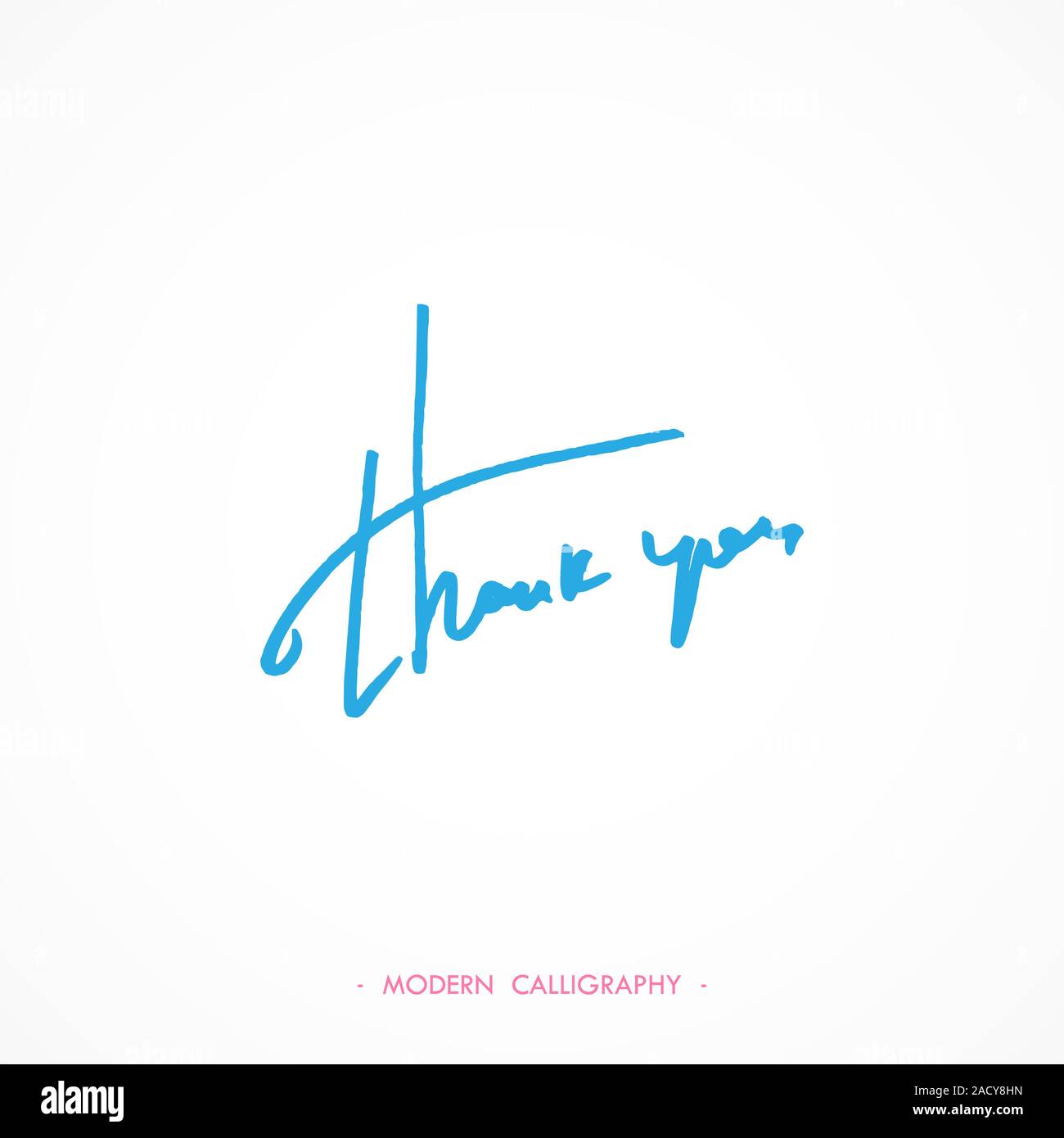 Thank You calligraphy. Vector illustration Stock Photo - Alamy
