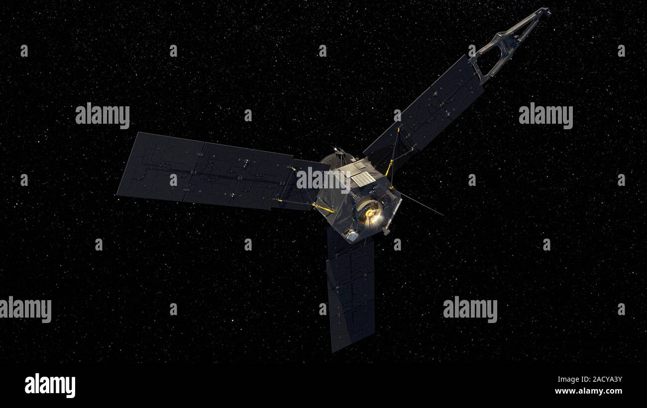 Juno spacecraft. Computer artwork showing NASA's Juno spacecraft firing ...