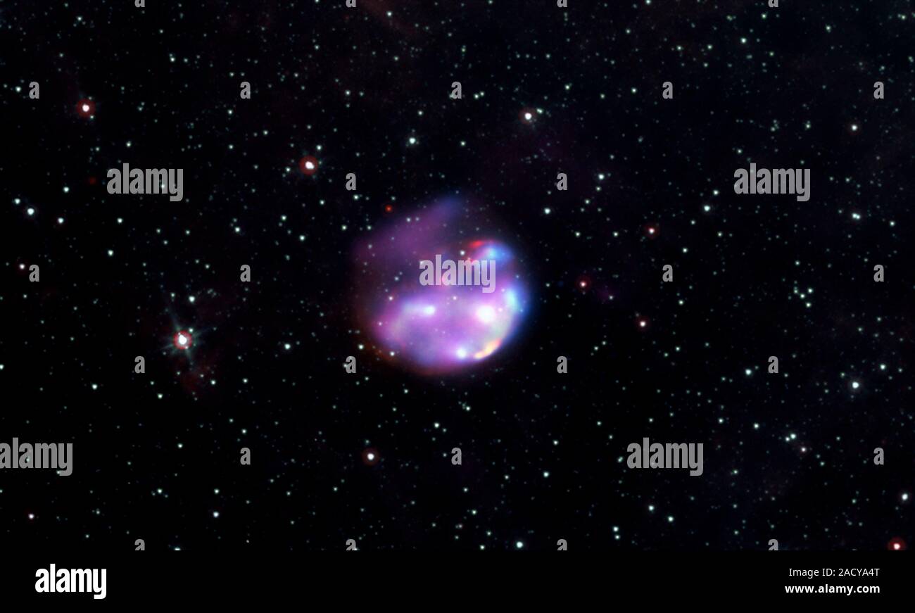 Supernova remnant. Composite image showing the remains of supernova ...