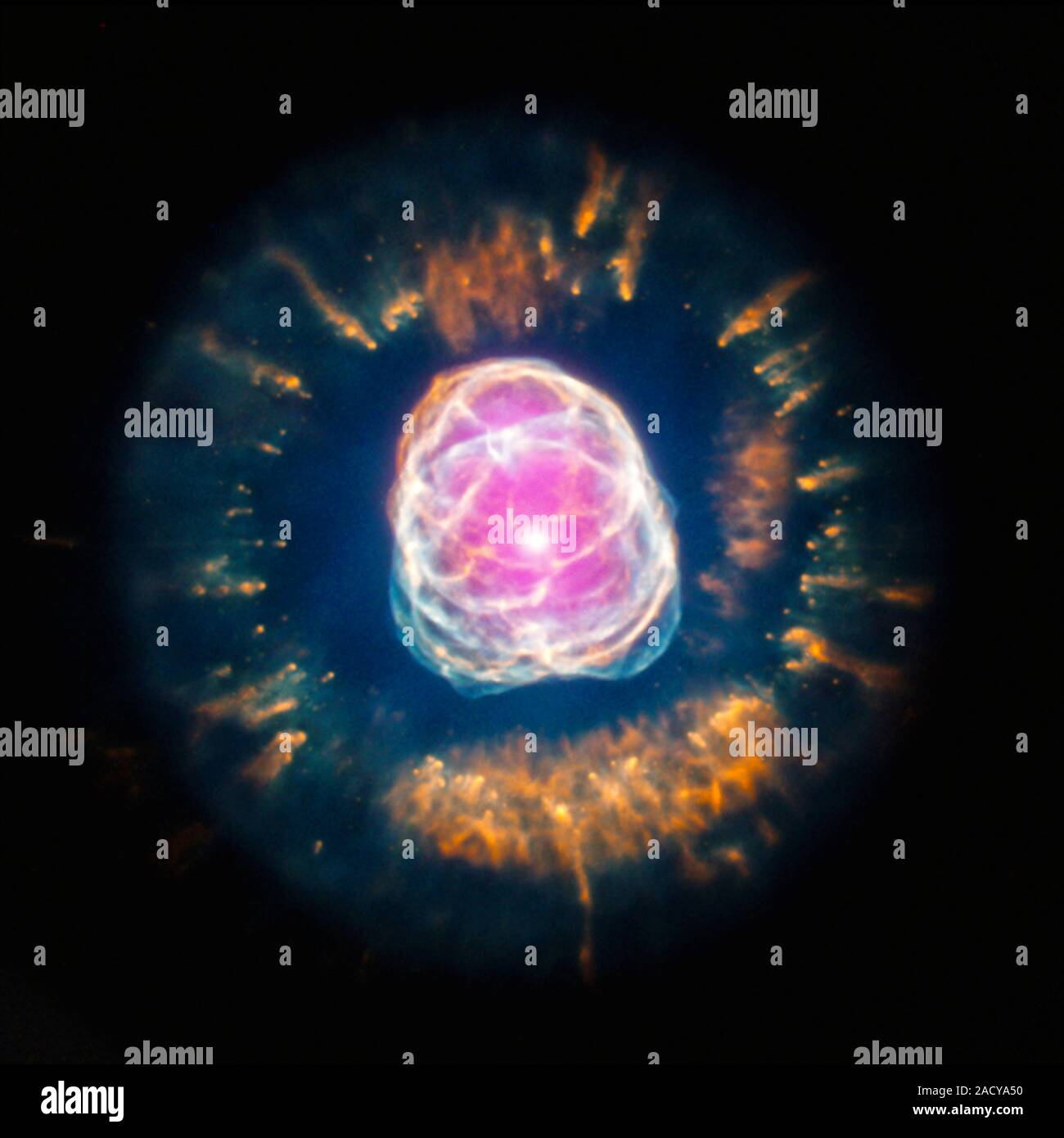 Eskimo Nebula. Composite image of the nebula NGC 2392, nicknamed the ...