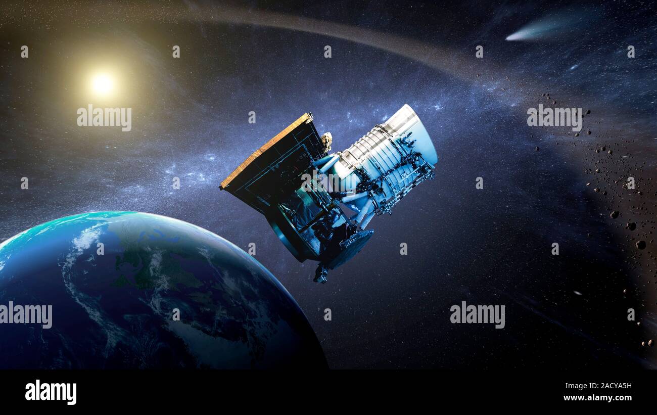 WISE space telescope. Computer artwork of NASA's Wide-field Infrared ...