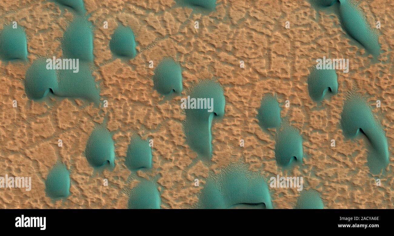 Surface of Mars. Mars Reconnaissance Orbiter (MRO) image showing field ...