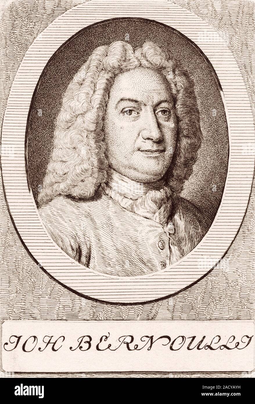 Johann Bernoulli (1667-1748). Historical portrait of the Swiss ...