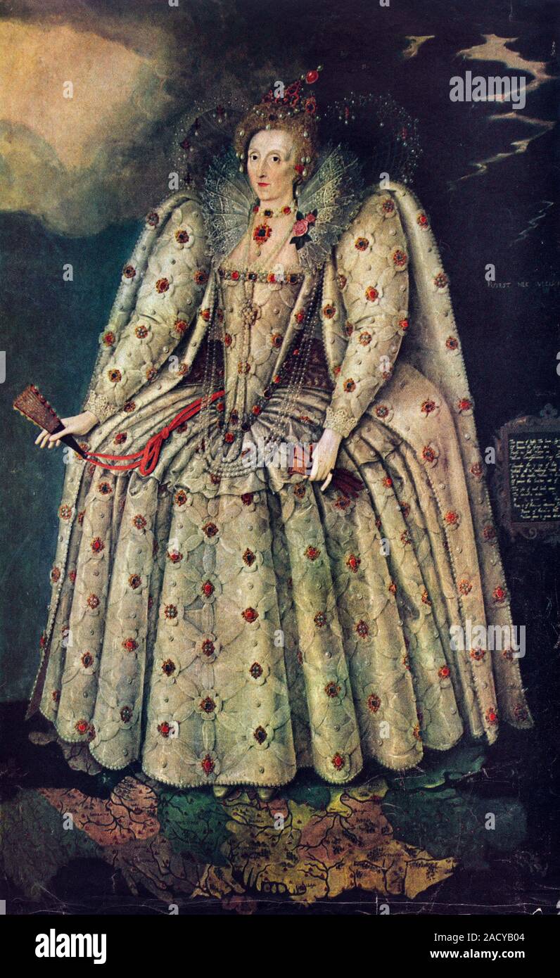Elizabeth I (1533-1603). Historical portrait of Queen Elizabeth I, who ...