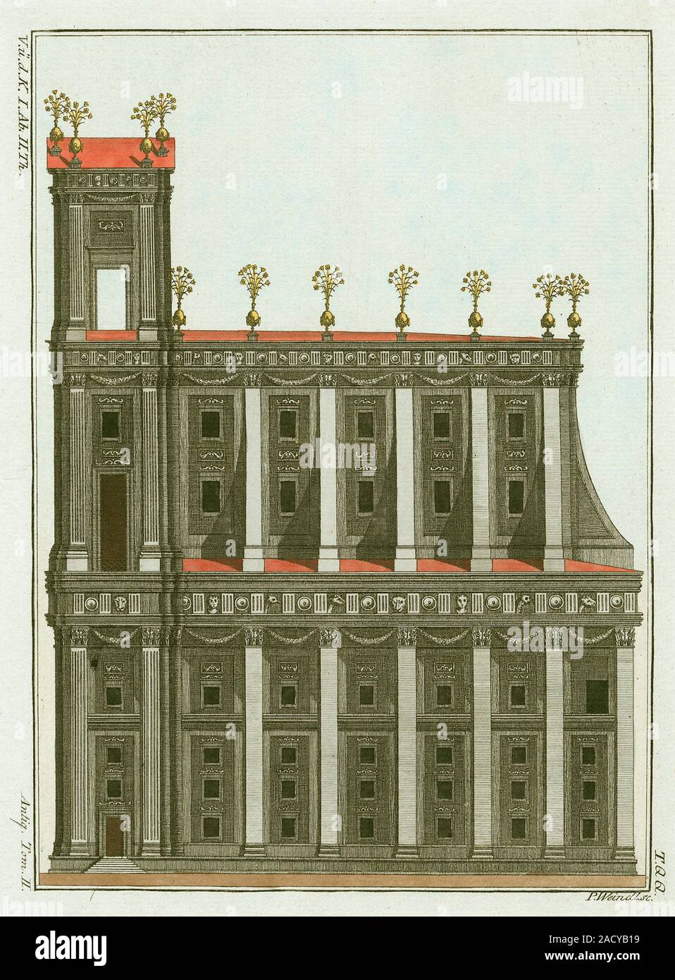 Solomon's temple. 1810 artwork by Paul Weindl, showing a reconstruction ...