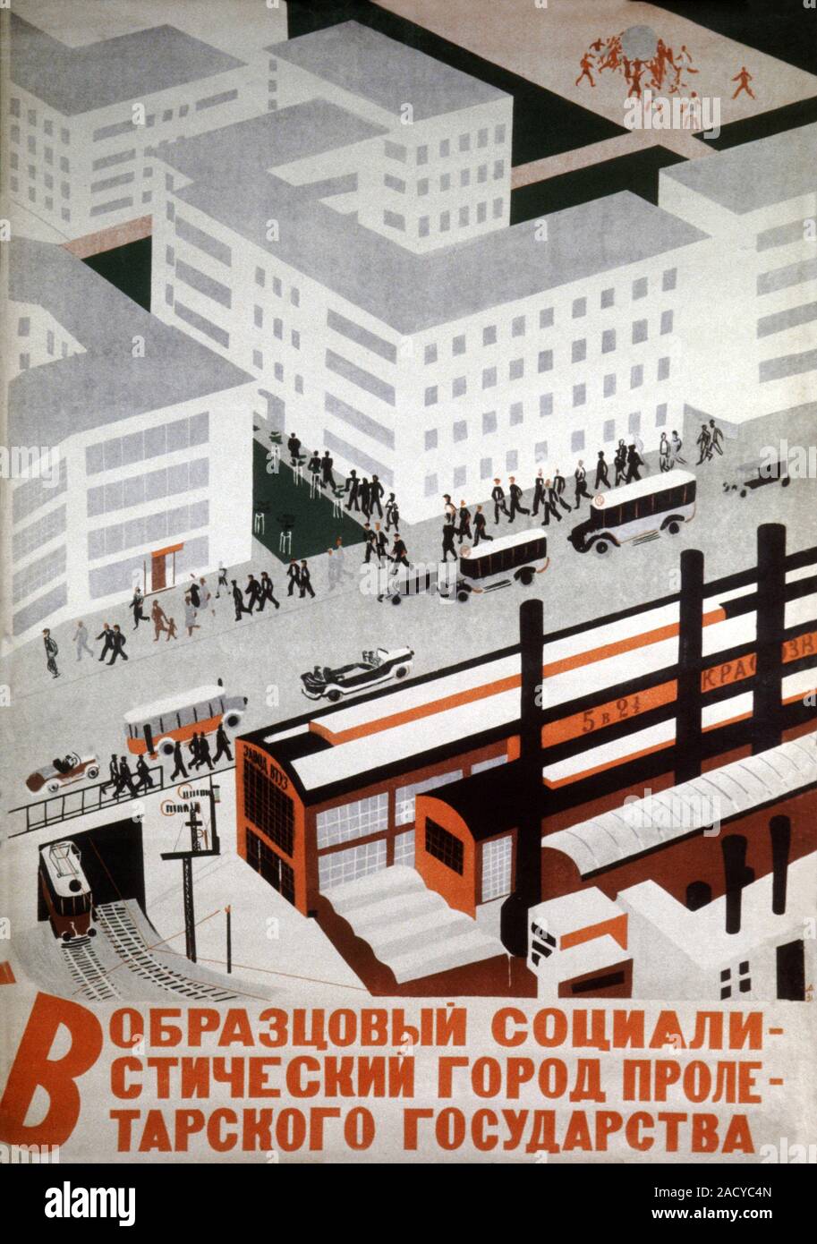 1930s Soviet propaganda poster. 1930s Soviet poster entitled 'The ideal ...