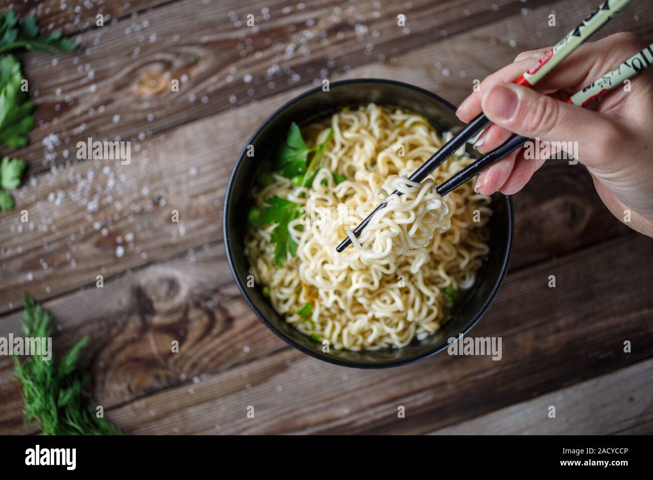 Vietnam noodles hand hi-res stock photography and images - Alamy