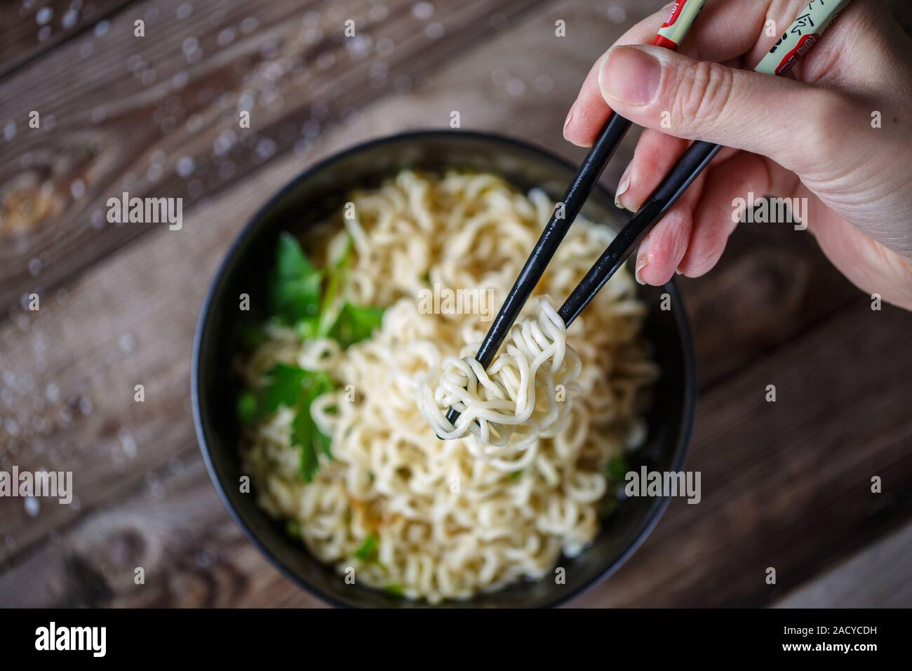 Chinese noodles. Top view Stock Photo - Alamy