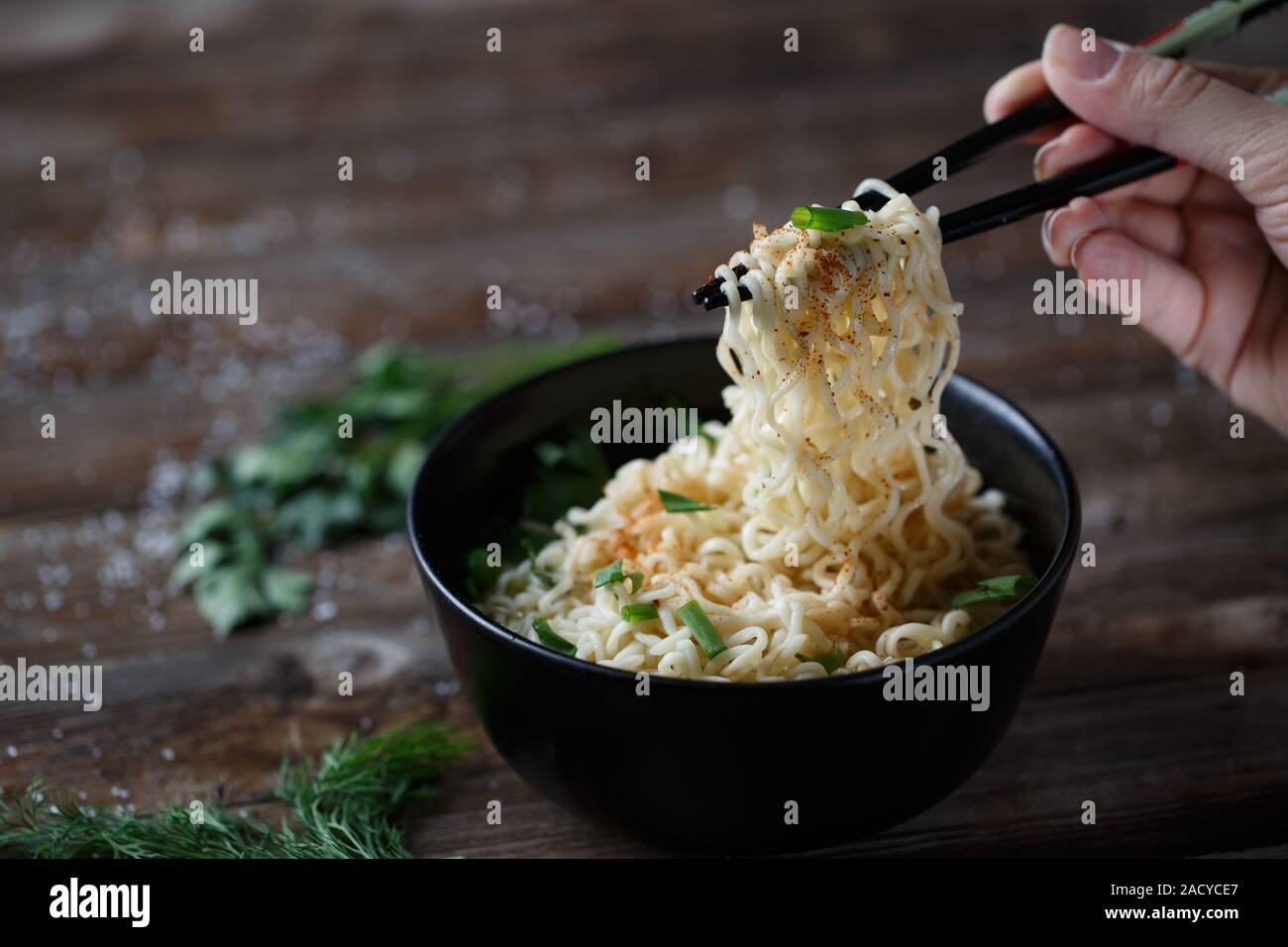 Chinese noodles. Top view Stock Photo - Alamy