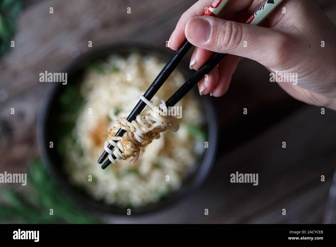 Chinese noodles. Top view Stock Photo - Alamy