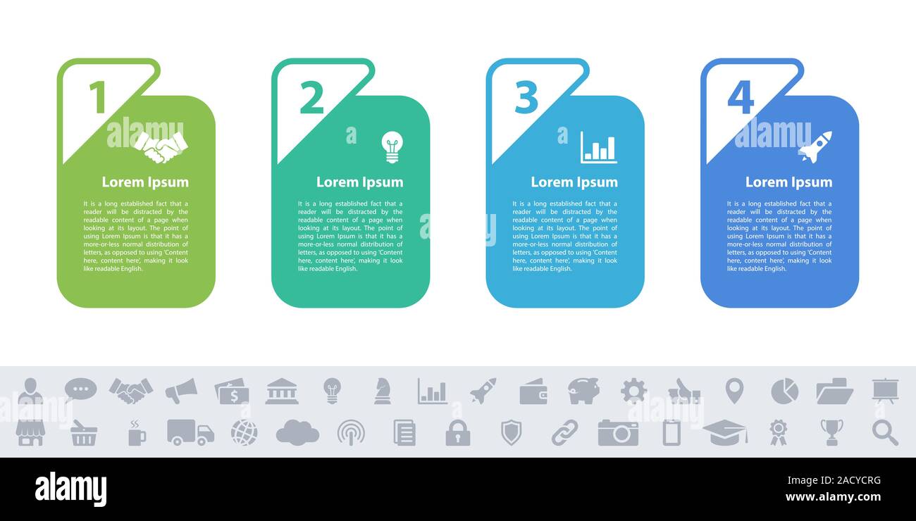Infographic design business concept vector illustration with 4 steps or ...