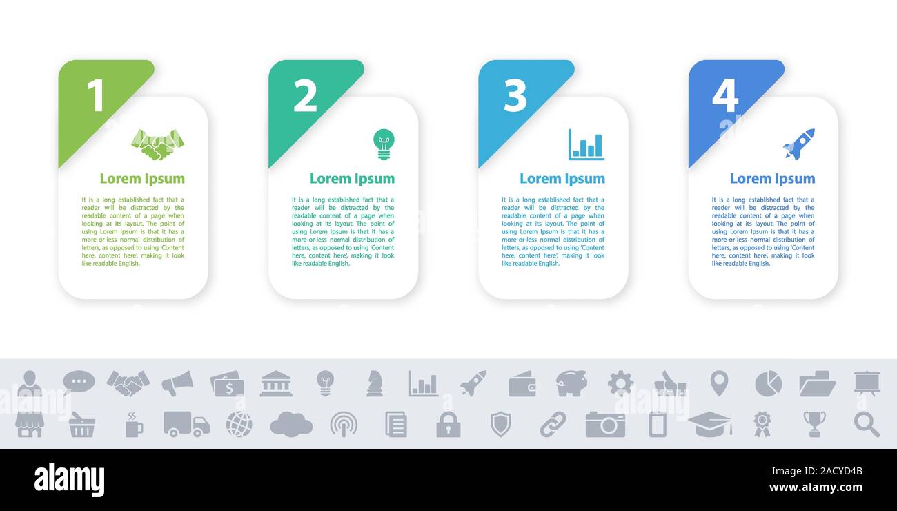 Infographic design business concept vector illustration with 4 steps or ...