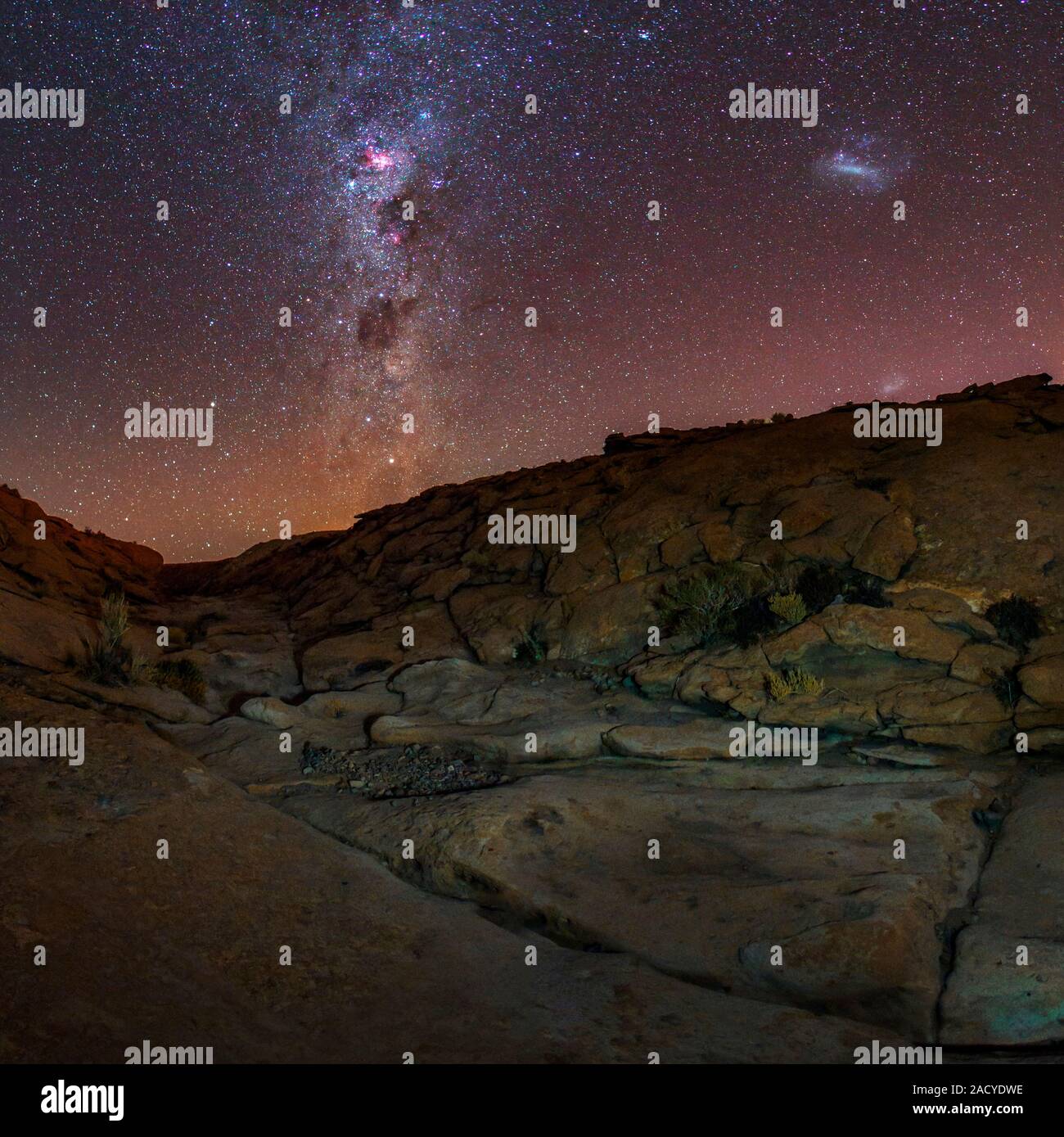Milky Way over the Atacama Desert. View of the southern Milky Way ...