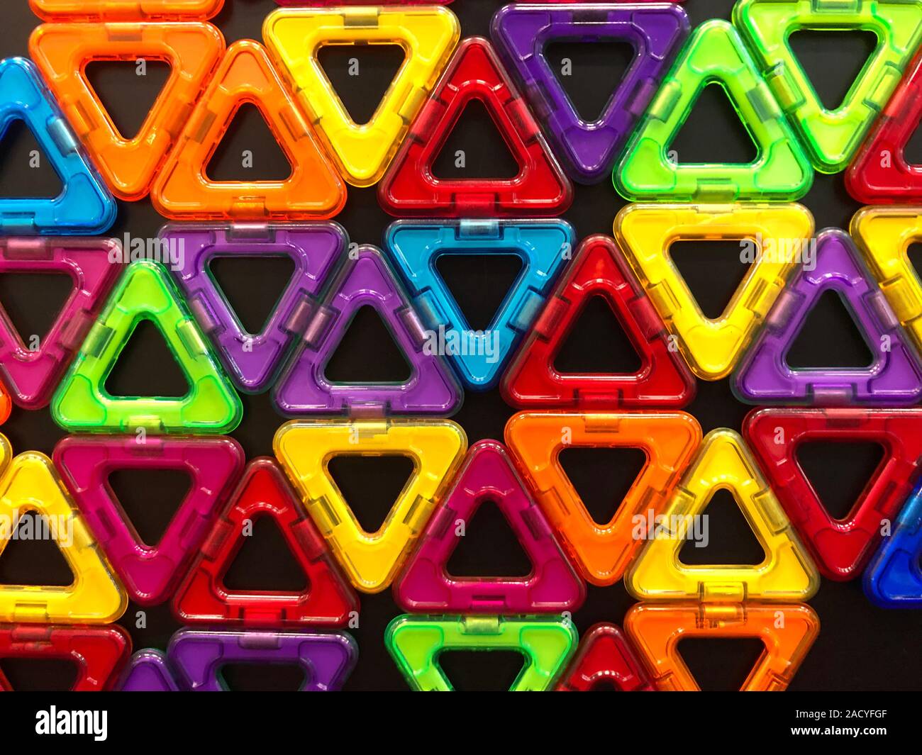 Many magnets are stuck on the blackboard Stock Photo - Alamy