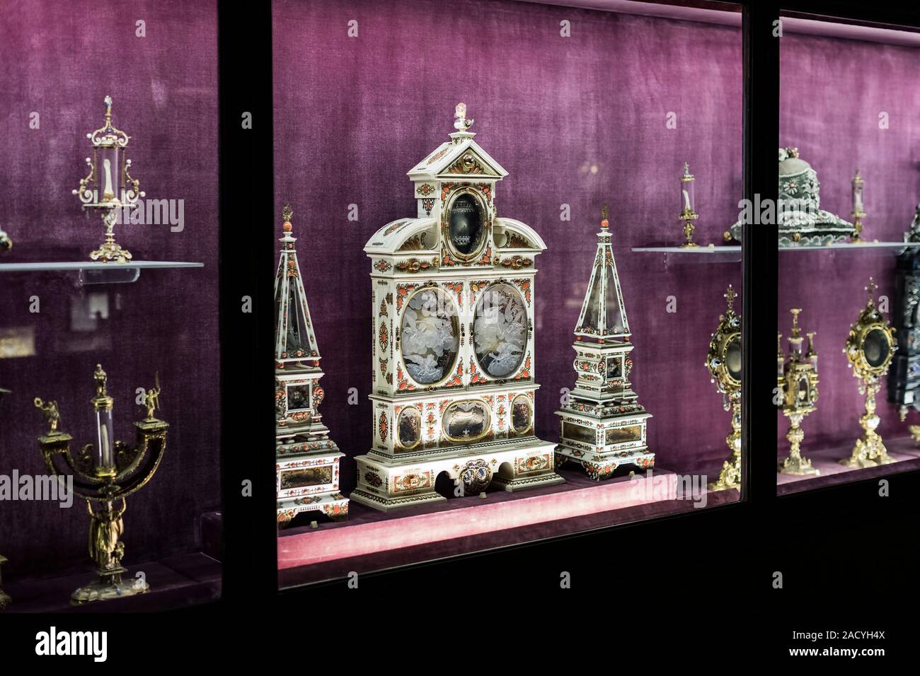 MUNICH, GERMANY - NOVEMBER 27, 2018 : The collection of holy relics in ...