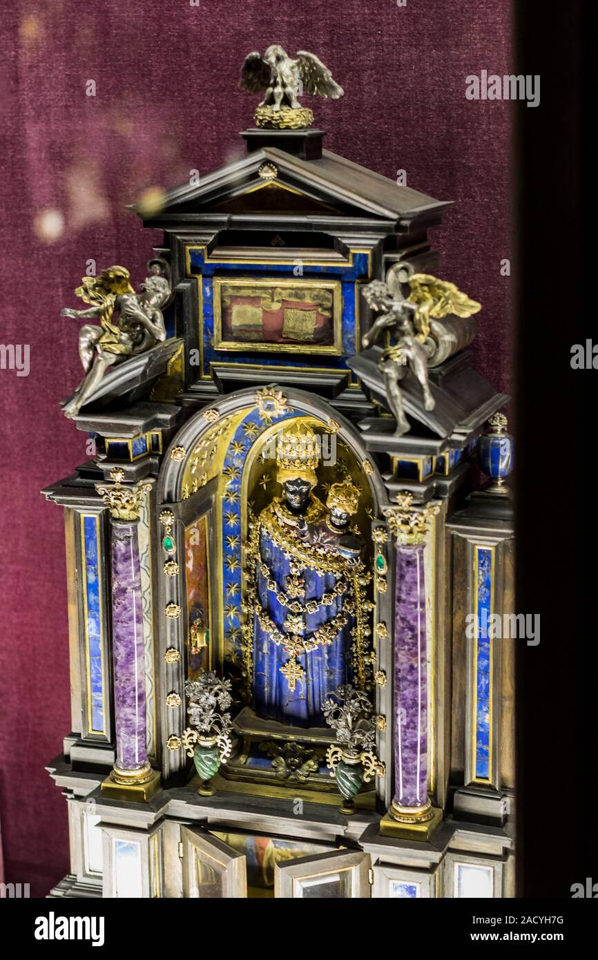 MUNICH, GERMANY - NOVEMBER 27, 2018 : The collection of holy relics in ...