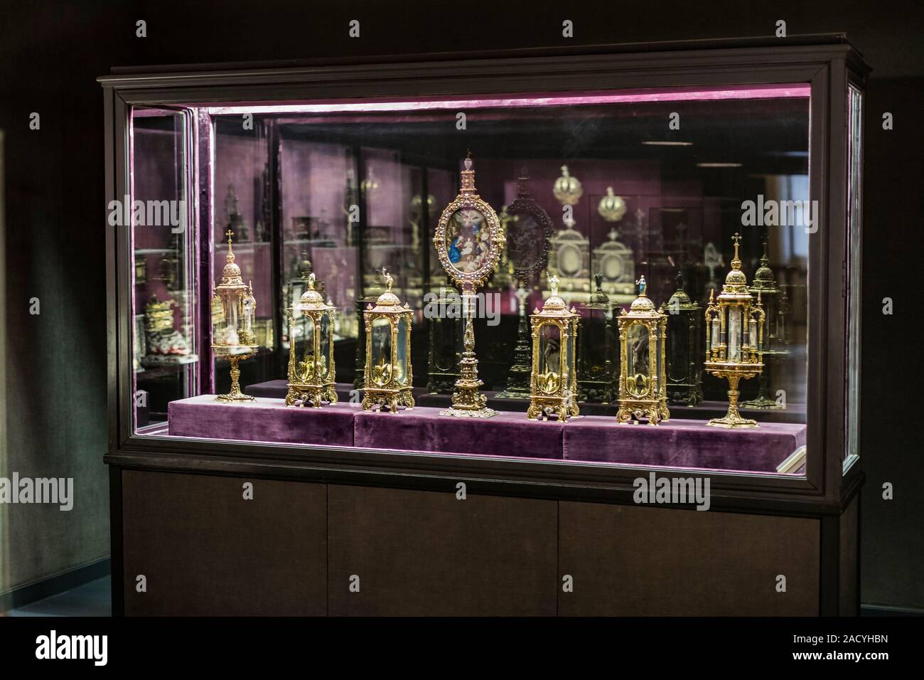 MUNICH, GERMANY - NOVEMBER 27, 2018 : The collection of holy relics in ...