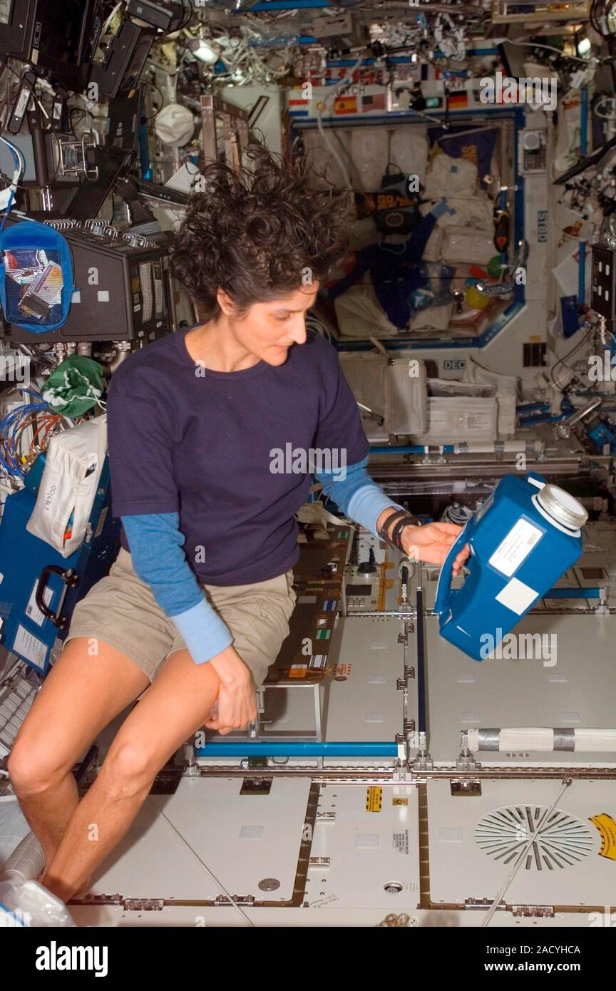 International Space Station (ISS) air sampling. NASA astronaut Sunita ...