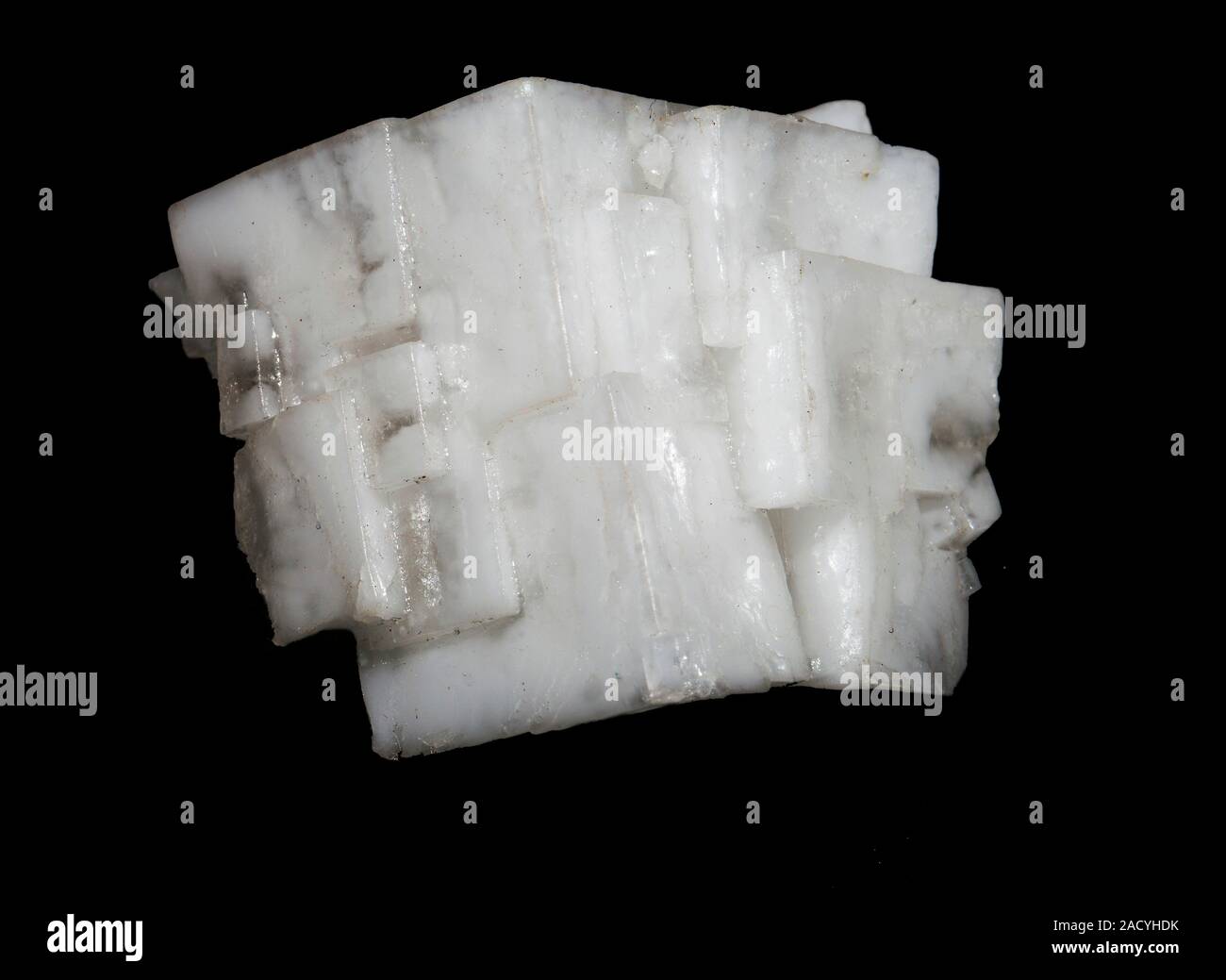 Multiple cubic cystal of halite or rock salt, a naturally occurring ...