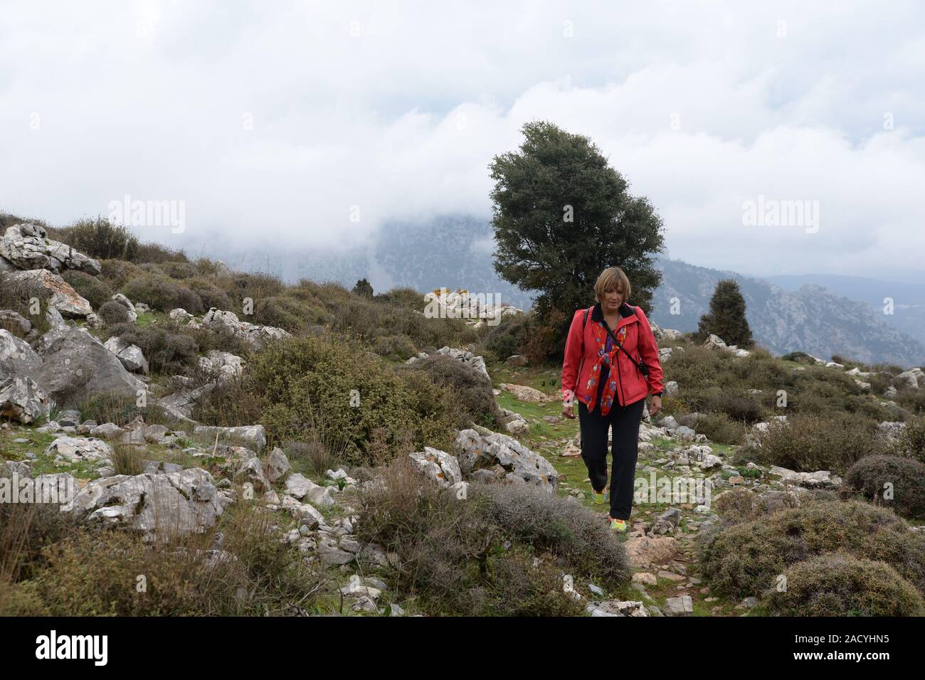 Ascent to Karfi, Crete Stock Photo - Alamy