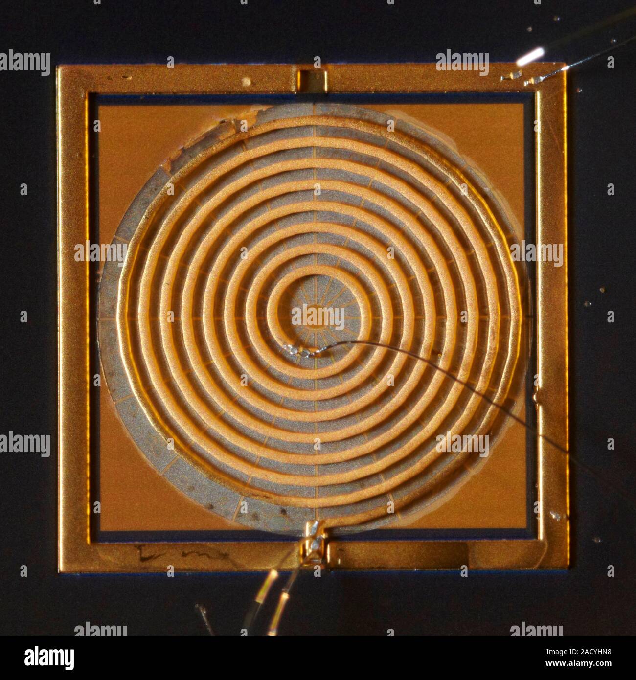 Condenser coil. 3d micrograph of a condenser coil heat exchanger from a ...