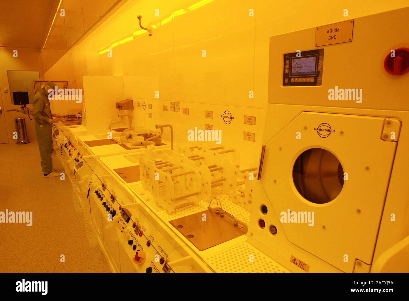 Nanotechnology Centre, IBM research. Researchers working in the clean ...