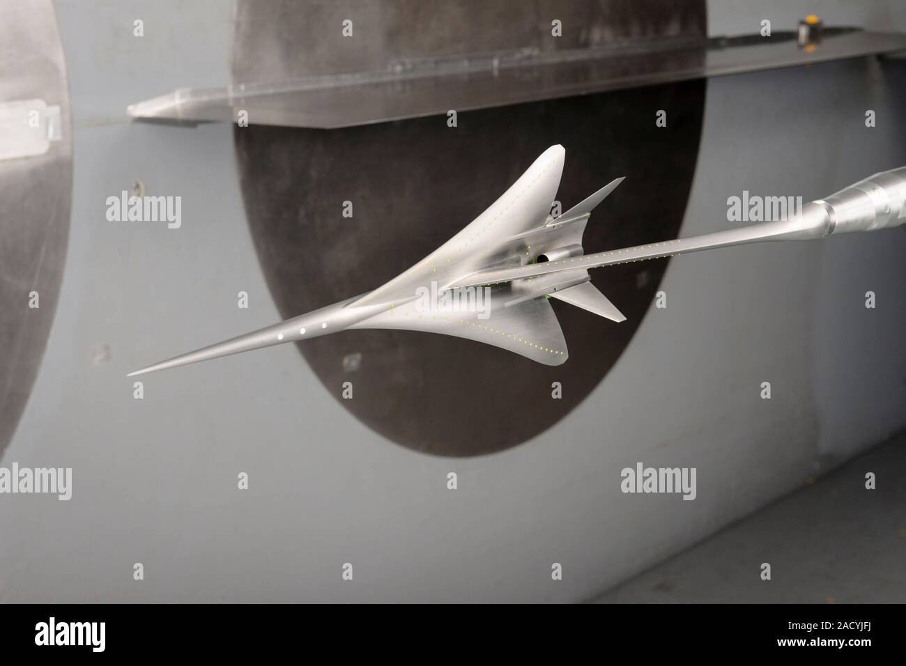 Supersonic plane concept testing. Scale model of Lockheed Martin's ...