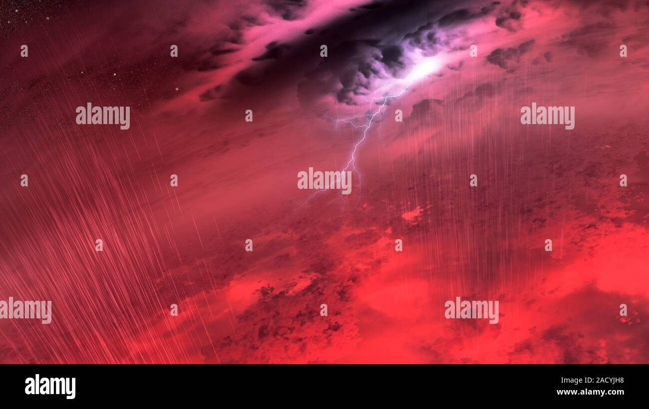 Brown dwarf weather, conceptual image. Computer illustration showing ...