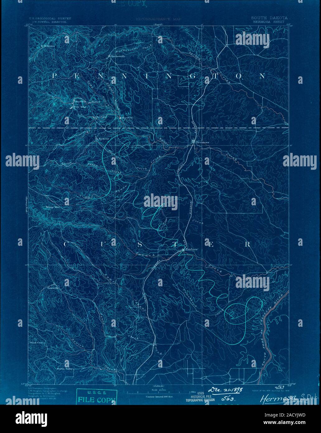 Map of hermosa south dakota hi-res stock photography and images - Alamy