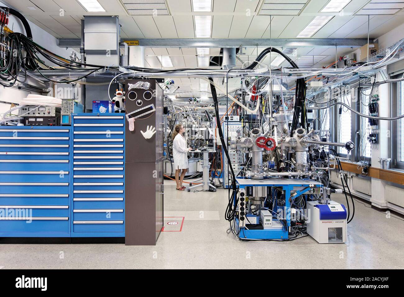 Molecular beam epitaxy (MBE), IBM research. MBE is used to investigate ...