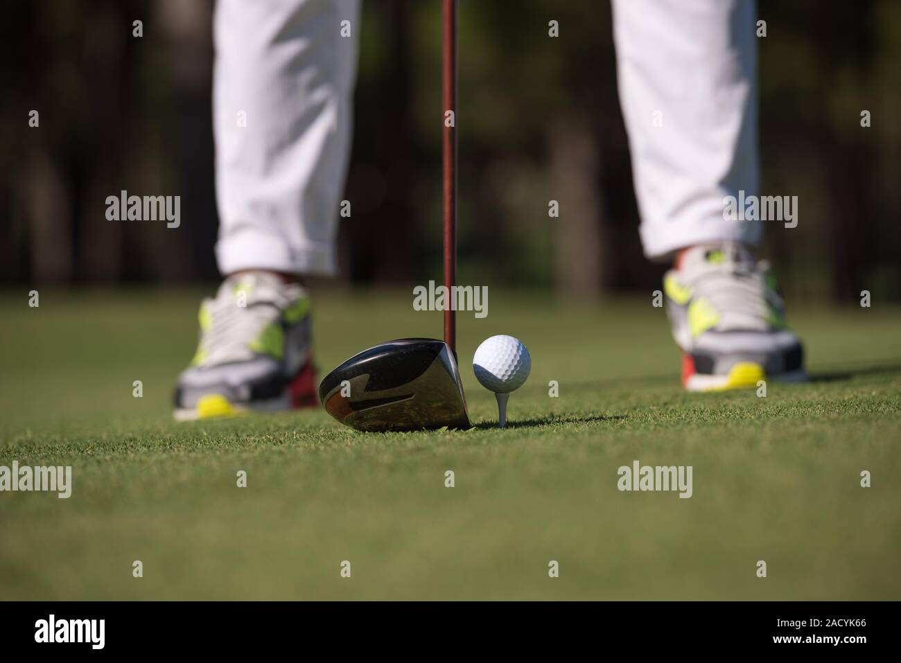 golf player hitting shot Stock Photo - Alamy