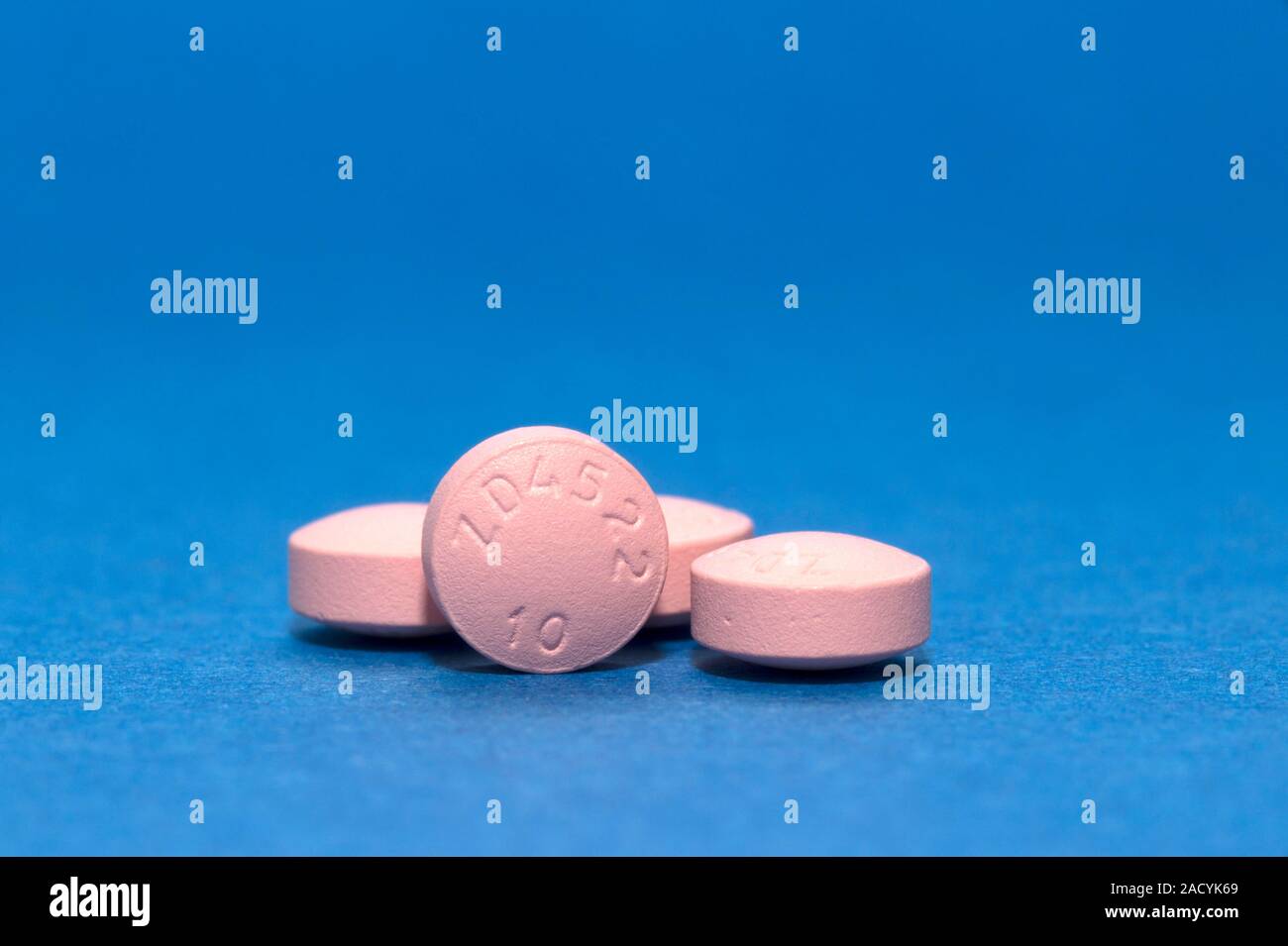 Rosuvastatin cholesterol-lowering drug. Tablets of the cholesterol ...